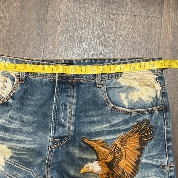 Akoo | Jeans | Mens Akoo Artisan Made Distressed Eagle Art Embroidered ...